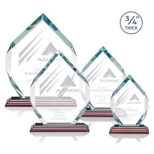 Diamond Diamond Rosewood Polygon Crystal Trophy