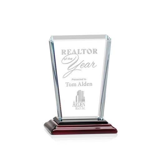 Frank Rosewood Rectangle Crystal Trophy TFY-AWS3702-N
