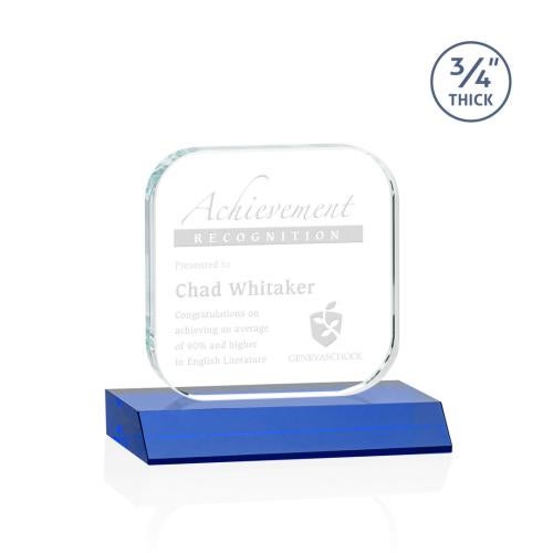 App Blue Square / Cube Crystal Trophy TFY-AWS5012-L