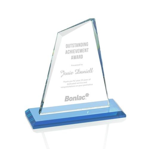 Summit Sky Blue Polygon Crystal Trophy TFY-AWS2802-S