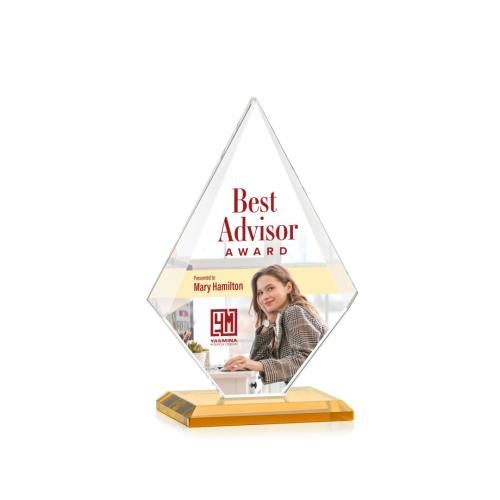Lujan Full Color Amber Crystal Trophy TFY-AWV8451-A