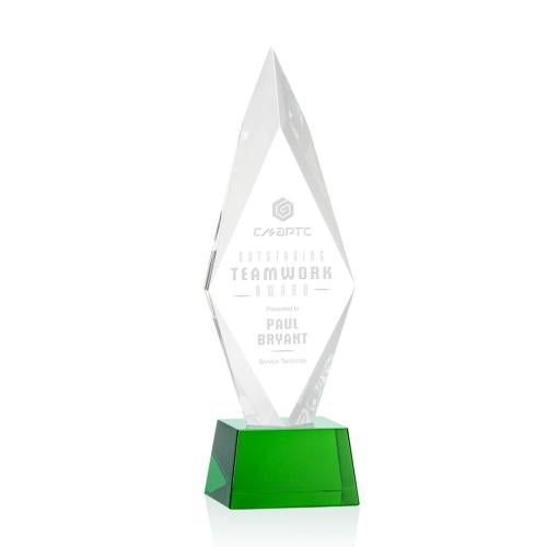 Kendrick on Small Base Green Crystal Trophy TFY-OPT9791-RG