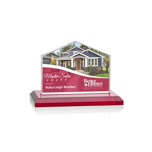 House Full Color Red Peaks Crystal Trophy TFY-AWV2621-R