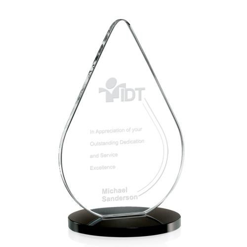 Moyer Black Tear Drop Crystal Trophy TFY-AWS6802-K