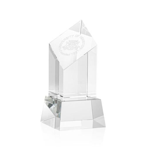 Knight on Base Clear Towers Crystal Trophy TFY-OPT2391-C