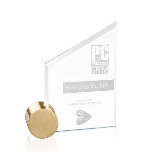 Trevino Starfire/Gold Circle Peaks Crystal Trophy TFY-FDN595-CG