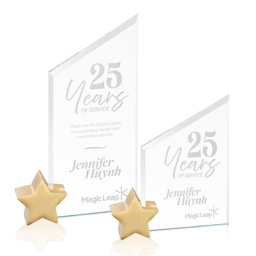 Trevino Starfire/Gold Star Peaks Crystal Trophy TFY-FDN595-SG