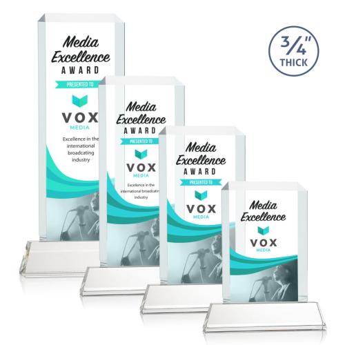 Carey Full Color on Helton Clear Rectangle Crystal Trophy