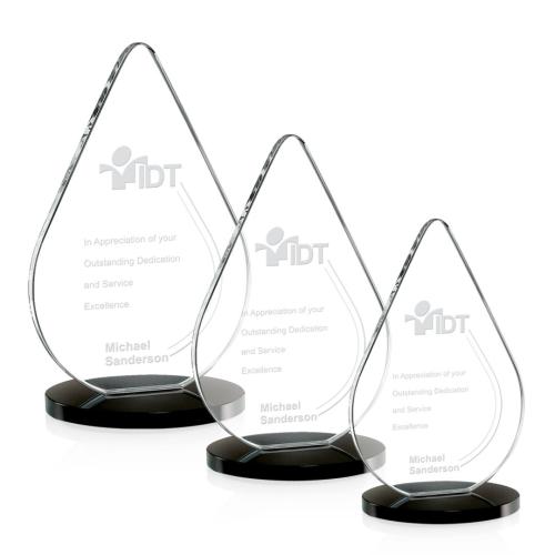 Moyer Black Tear Drop Crystal Trophy TFY-AWS6802-K
