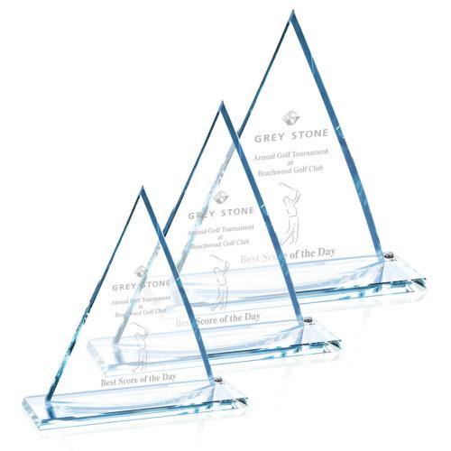 Curved Bloom Starfire Pyramid Crystal Trophy TFY-CRV200S