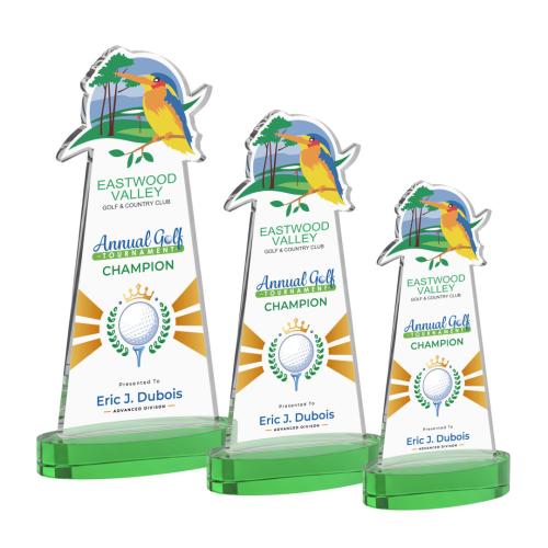 Crystal Trophies | EdgeCraft Full Color on Alberton Base Green (via Oc