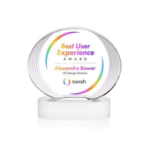 Schaffer Full Color on Base Fagan Circle Crystal Trophy