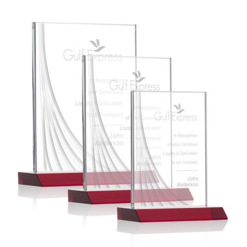 Goldstein Liquid Red Rectangle Crystal Trophy TFY-AWS7082-R