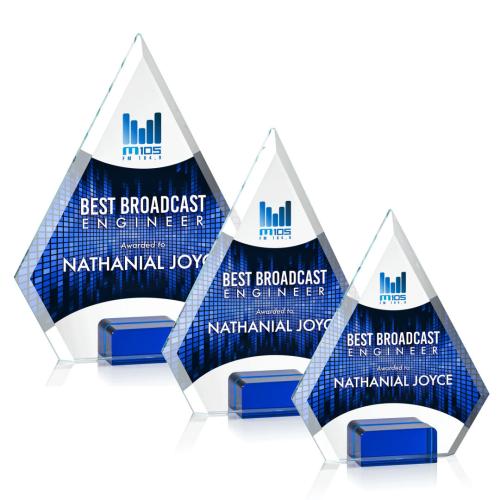 Norman Full Color Blue Crystal Trophy TFY-AWV4011-L