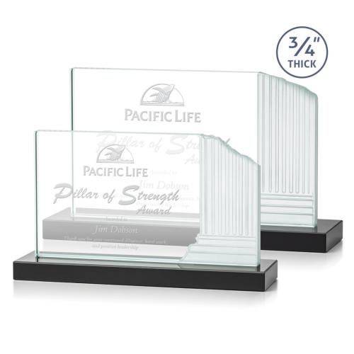 Marsh Black Rectangle Crystal Trophy TFY-AWS8601-K